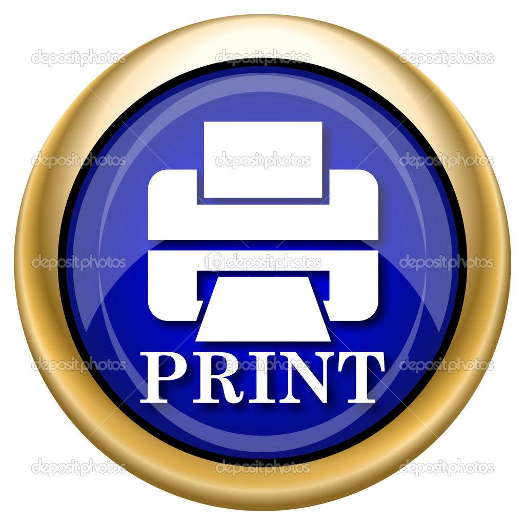 Blue And White Print Icon
