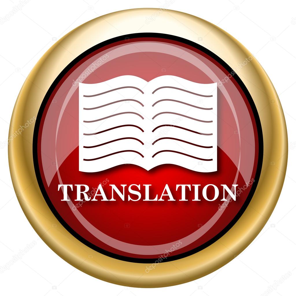 Translation book icon — Stock Photo © valentint #33762571