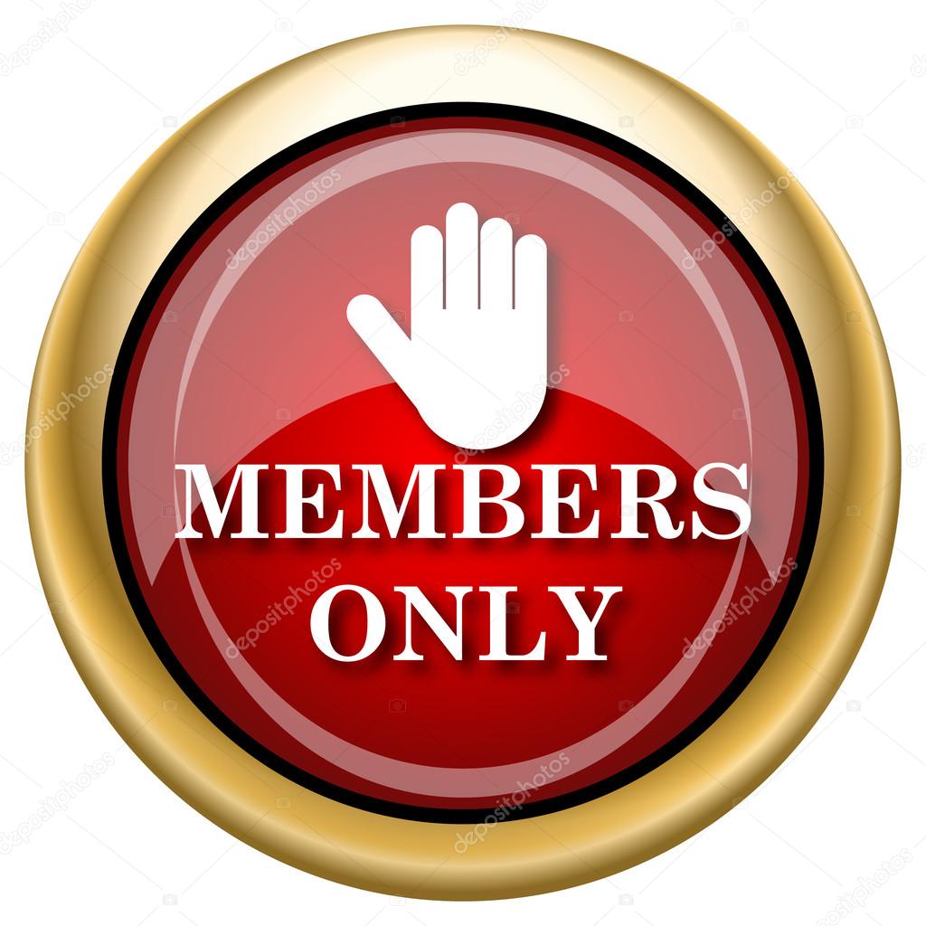 Members only icon Stock Photo by ©valentint 33764601