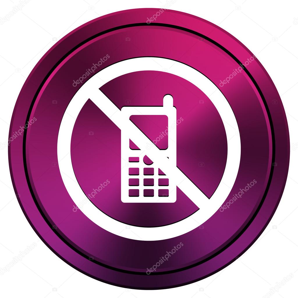 Mobile phone restricted icon — Stock Photo © valentint #34518073