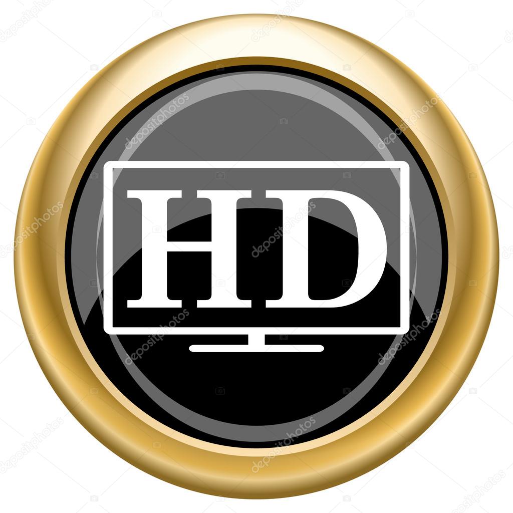 HD TV icon — Stock Photo © valentint #34728759