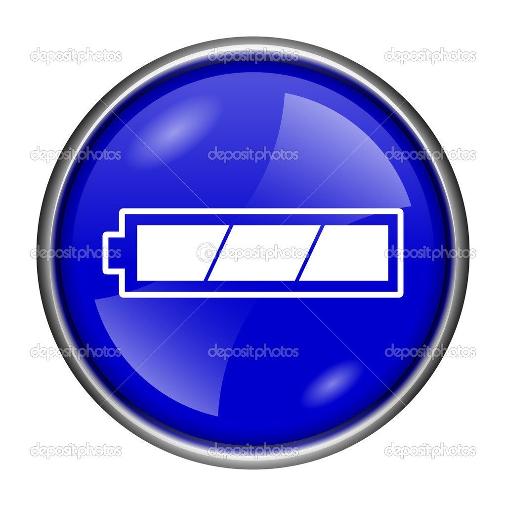 Fully charged battery icon — Stock Photo © valentint #39039331
