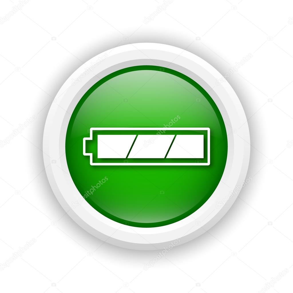 Fully charged battery icon — Stock Photo © valentint #39315491