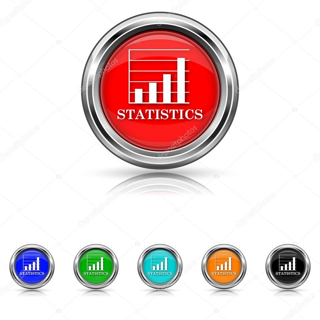 Statistics icon - six colours set — Stock Vector © valentint #40766709
