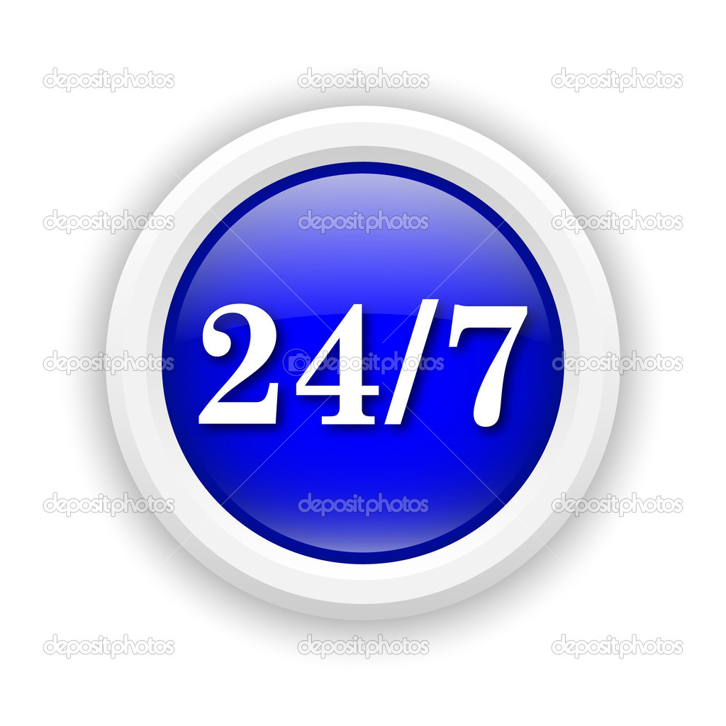 24 7 icon — Stock Photo © valentint #41002035