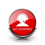 24-7 Support icon Stock Photo by ©valentint 46330363
