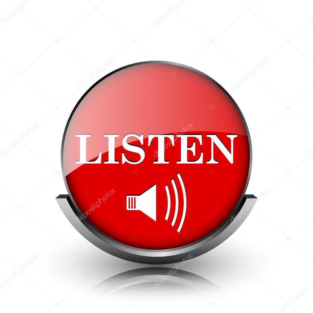 Listen icon — Stock Photo © valentint #46070385