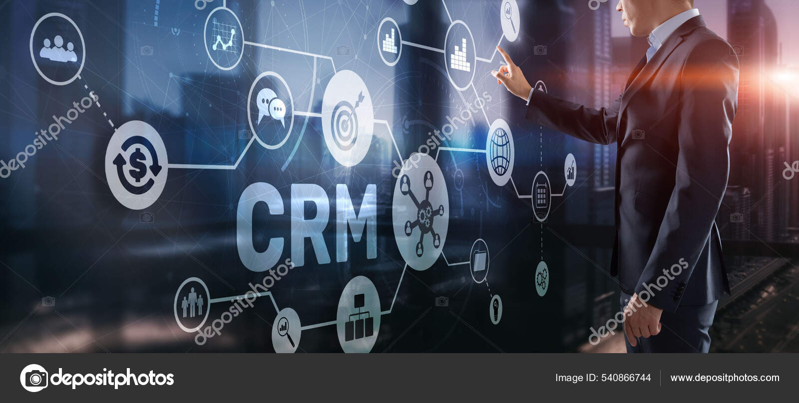 CRM Customer Relationship Management. Customer orientation concept ...