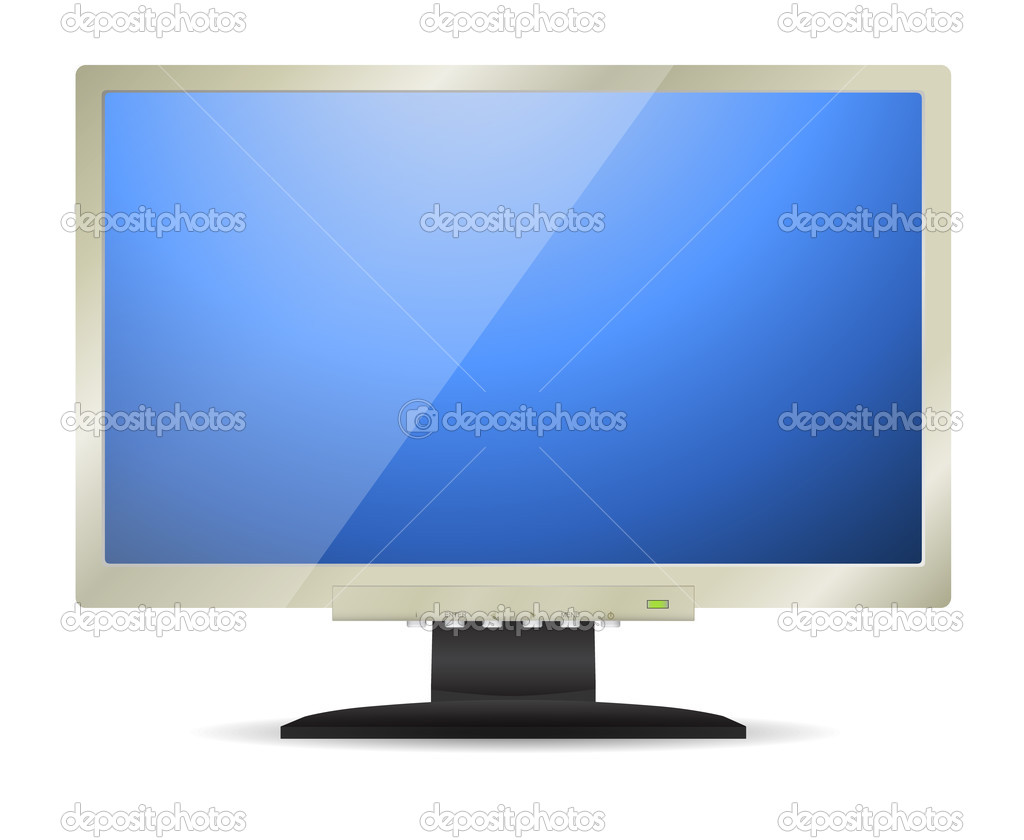 Silver monitor Stock Vector Image by ©woosak #46264691