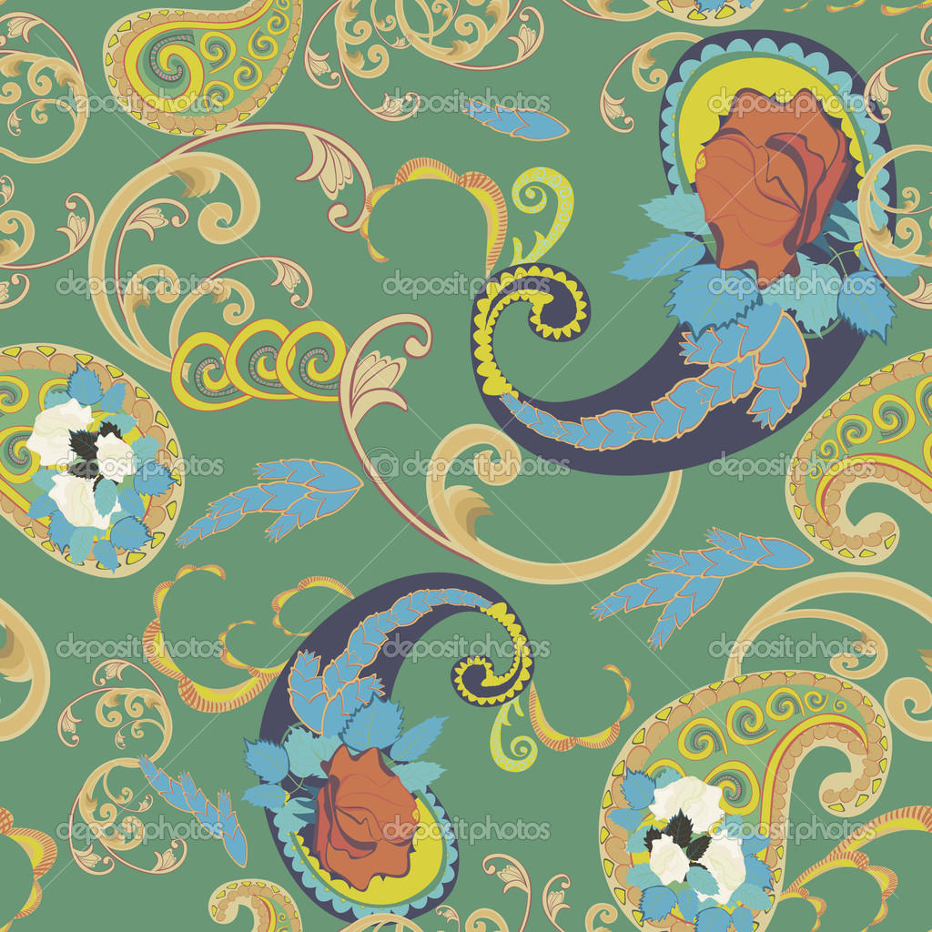 Seamless pasley pattern. Stock Vector Image by ©mamaraducan #27070079