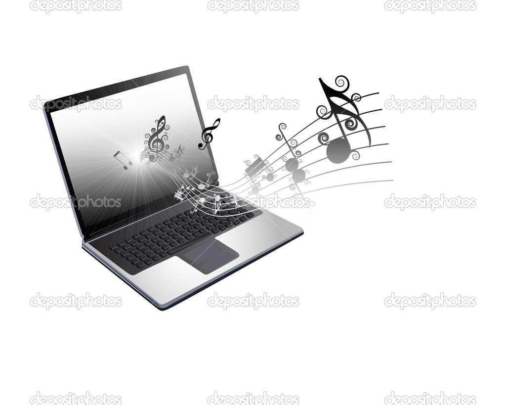 Technology, Computer ,Music and Note Backround Stock Vector Image by ...
