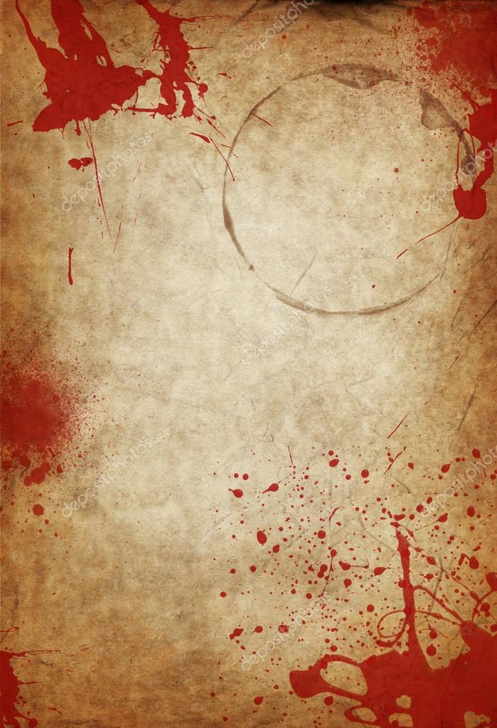 Paper with blood stains and mug circle — Stock Photo © nevarpp #24559307