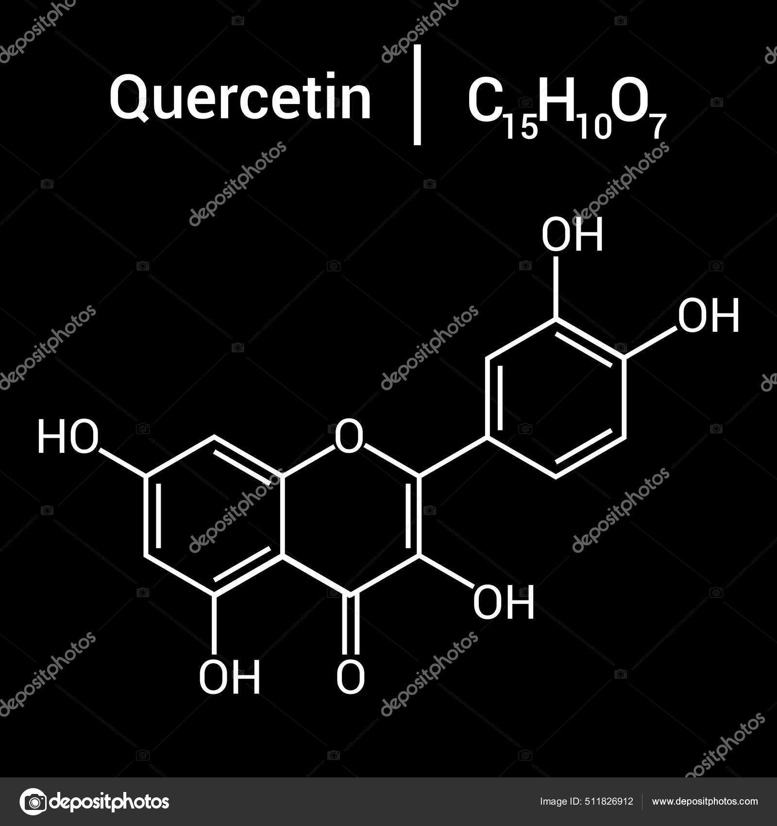 Estructura Química Quercetina C15H10O7 Vector de stock por ©zizou07 ...