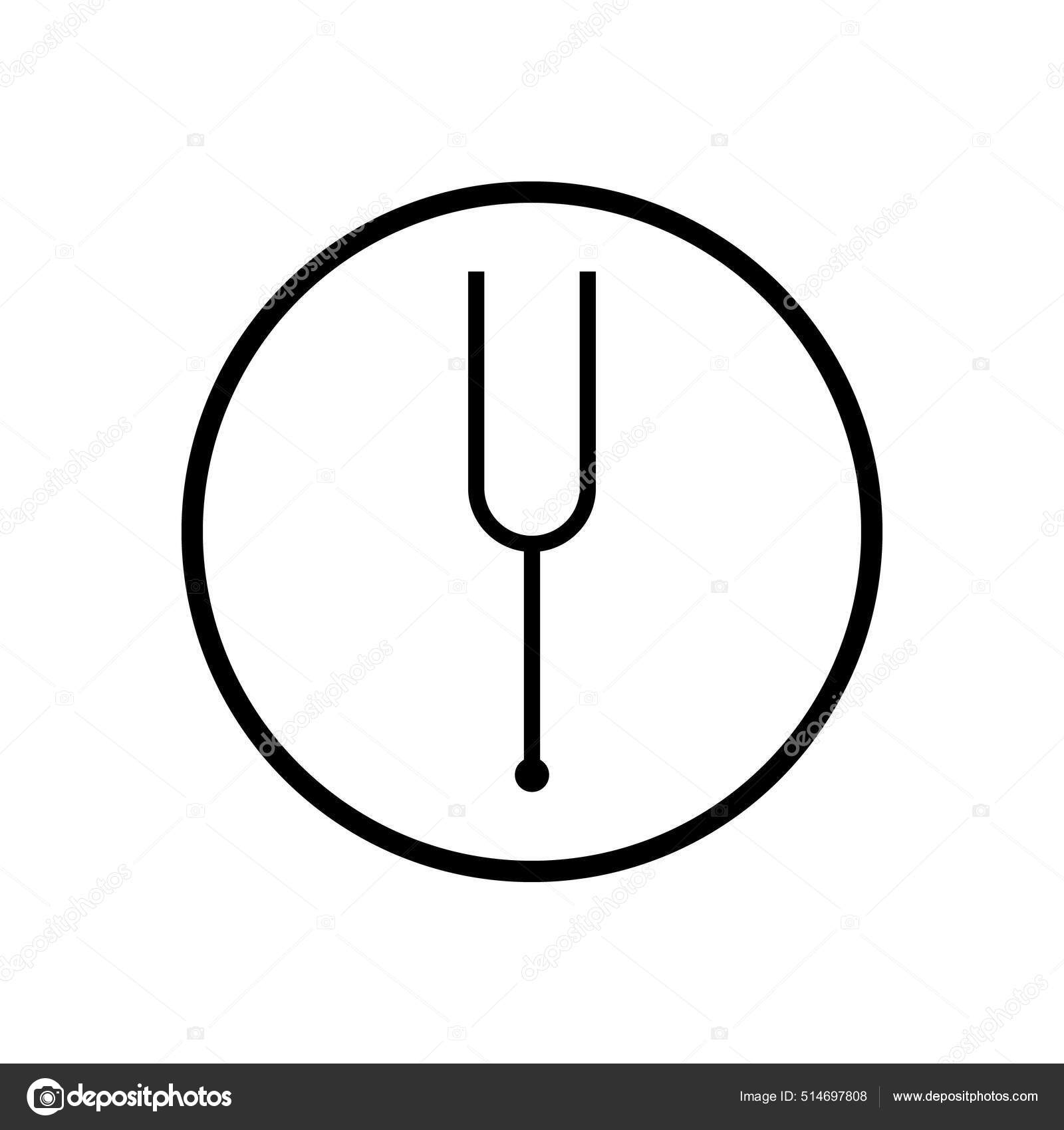 Tuning Fork Vector Illustration White Background Stock Vector Image by ...