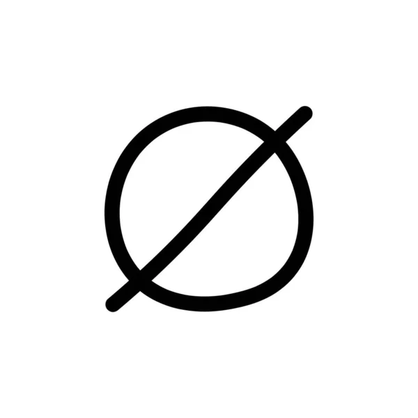 Símbolo De Vacío Fondo Blanco