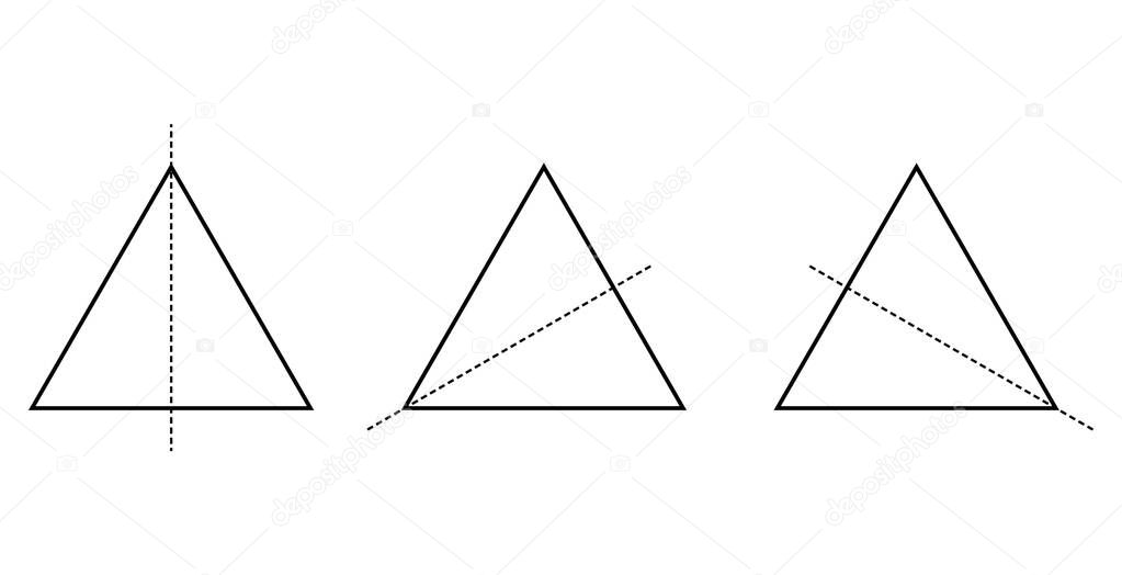 tres líneas de simetría del triángulo equilátero 2023