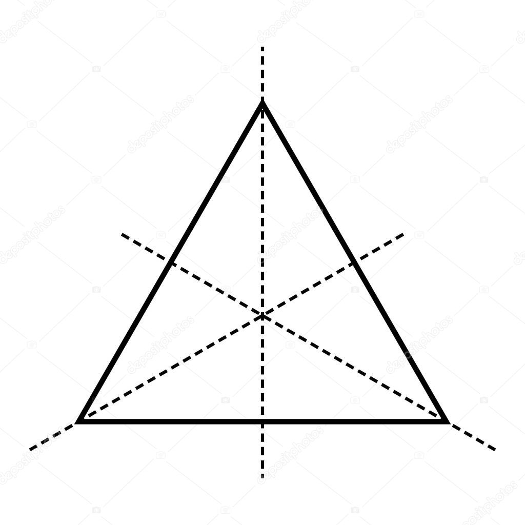 tres líneas de simetría del triángulo equilátero 2025