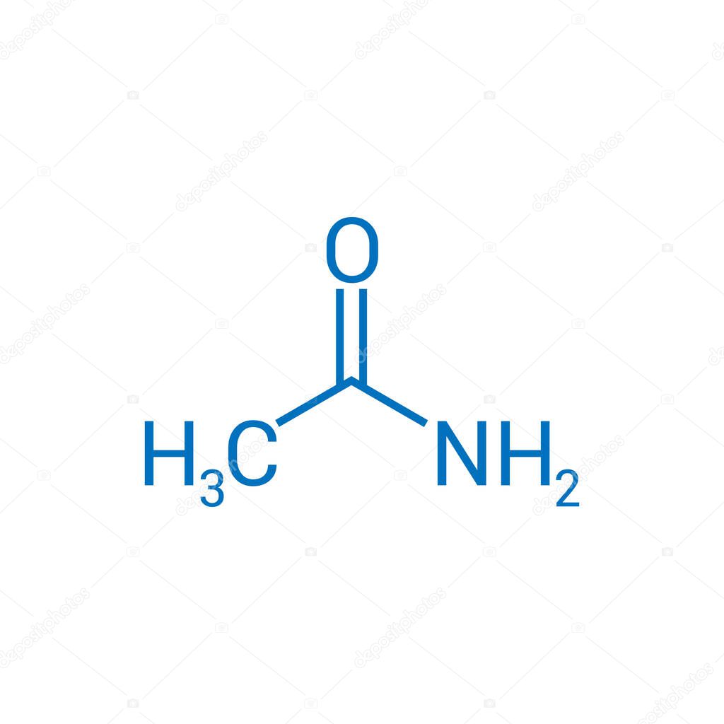 estructura química de la acetamida (C2H5NO) 2024