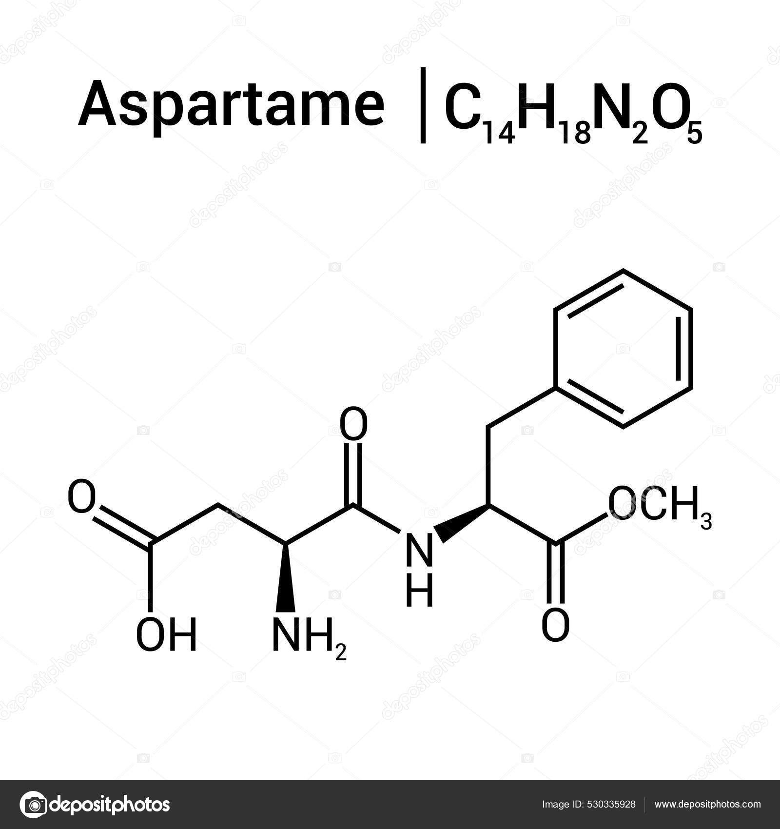 Estructura Química Del Aspartamo C14H18N2O5 Vector de stock por ...