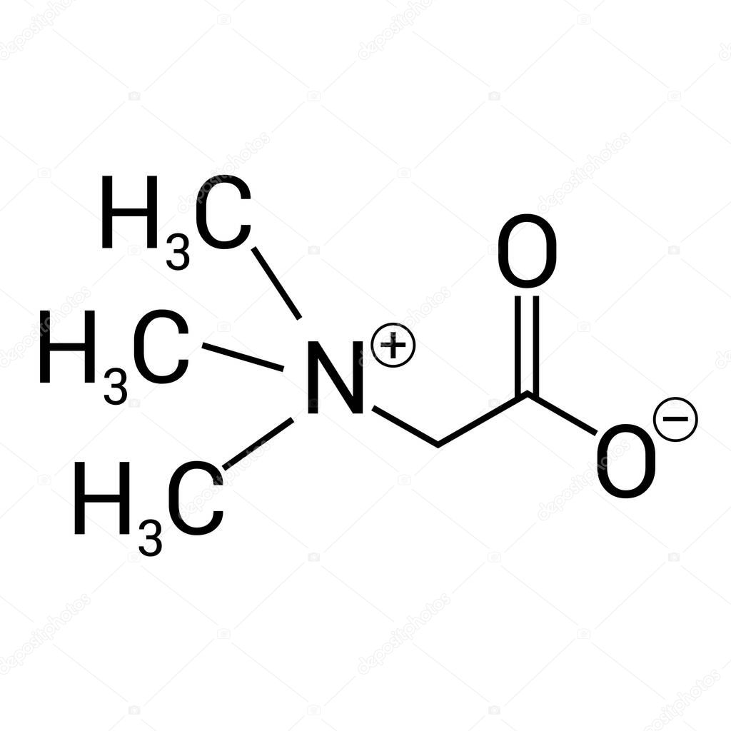 estructura química de la betaína (C5H11NO2) 2025