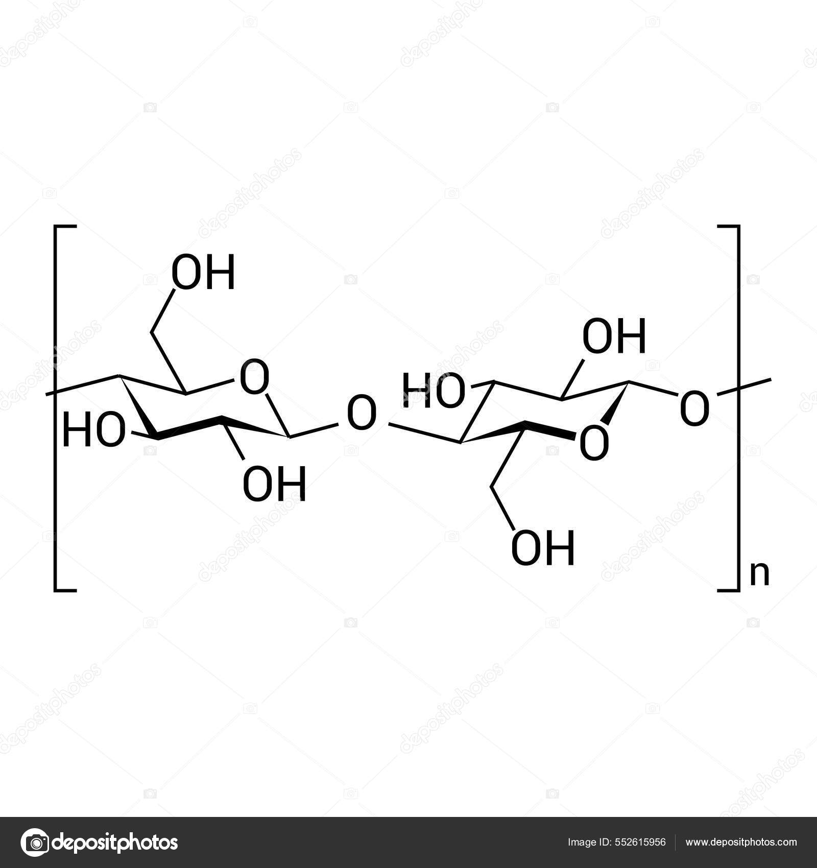 Estructura Química Celulosa C6H10O5 Vector de stock por ©zizou07 552615956