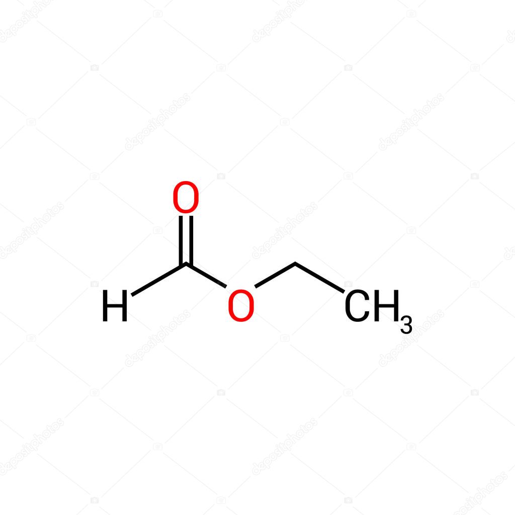estructura química del formiato de etilo (C3H6O2) 2023