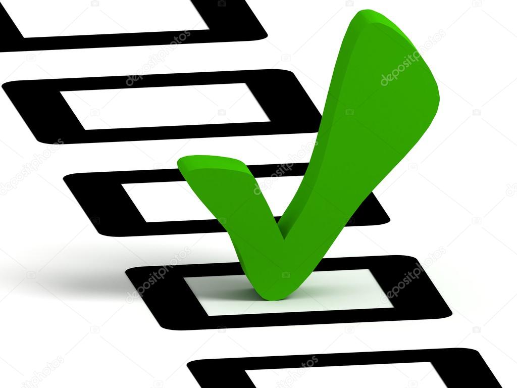 Comprobar símbolo de lista, color verde 2023