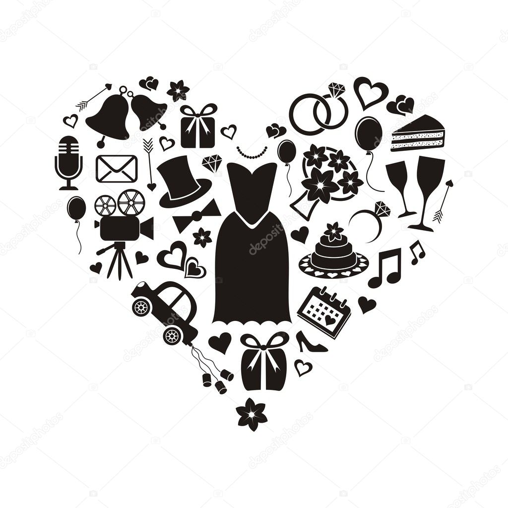 Wedding icons — Stock Vector © blumer-1979 #33138561
