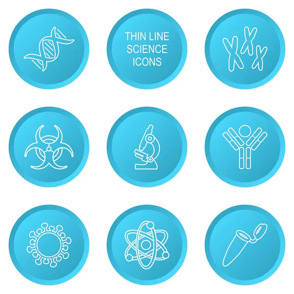 Biology science icons — Stock Vector © blumer-1979 #18756141