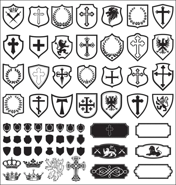 Cross and shield Stock Vectors, Royalty Free Cross and shield ...