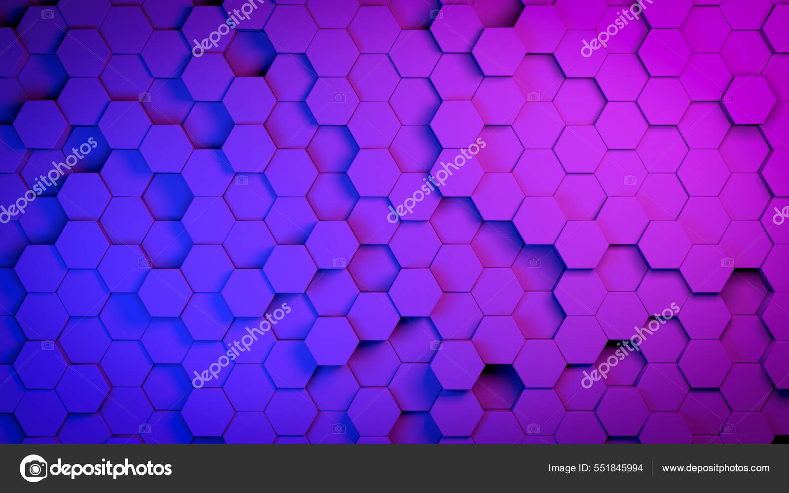 3d hexagon abstract background. Colored grid honeycomb texture digital ...