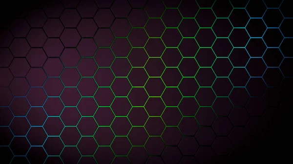 3d hexagon black background. Technology abstract geometry dark backdrop ...
