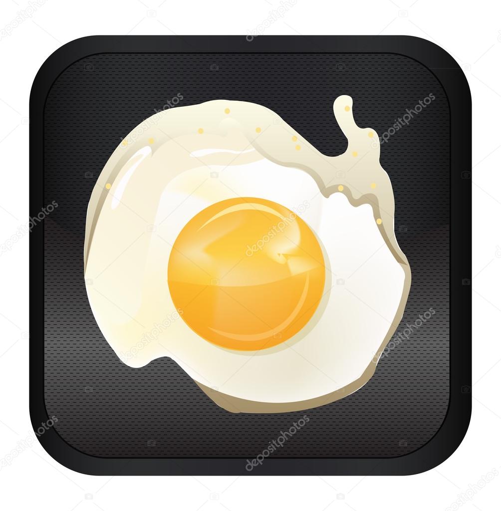 Fried egg app icon Stock Vector Image by ©sarahdesign85 #41179983