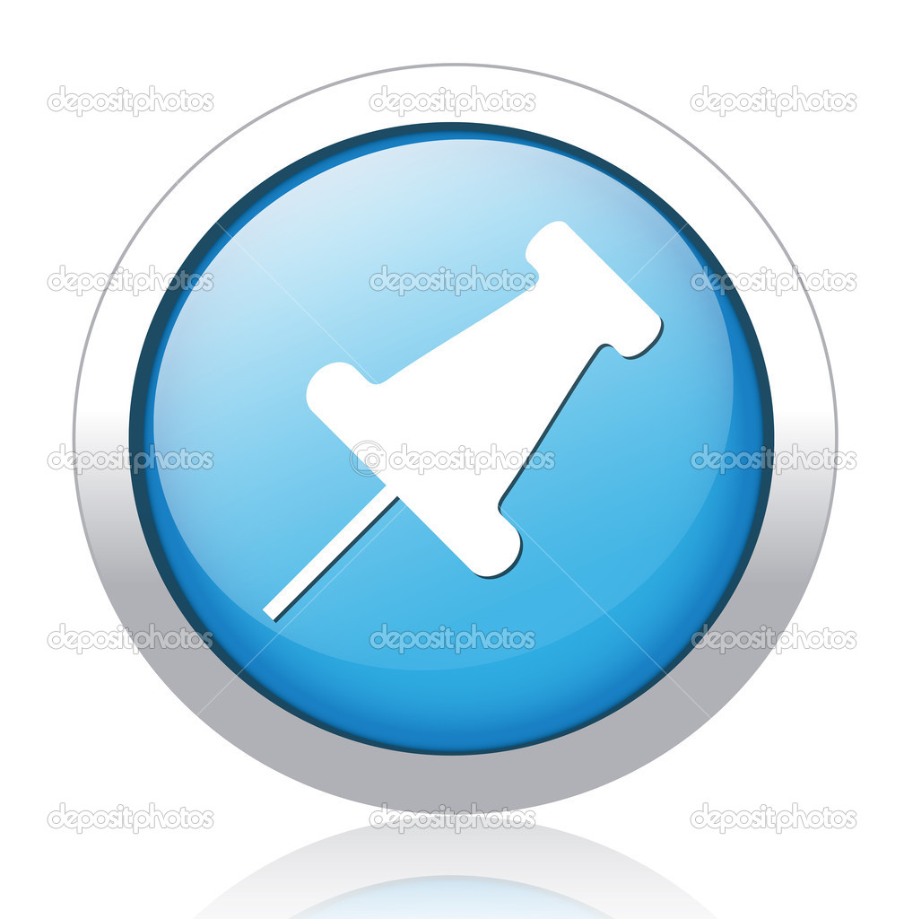 Pin diseño botón azul plata Vector de stock #41567991 de ©sarahdesign85