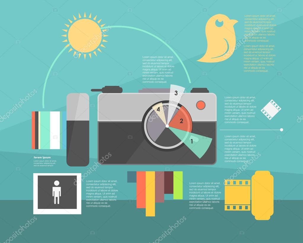 Infographic. photo camera Stock Vector Image by ©hiro-hideki #28002155