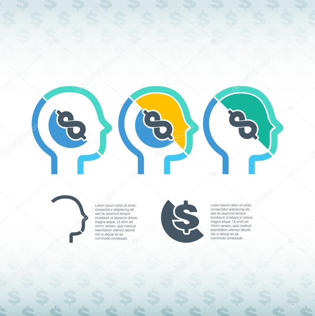 Human head icon and Business — Stock Vector © hiro-hideki #33858237