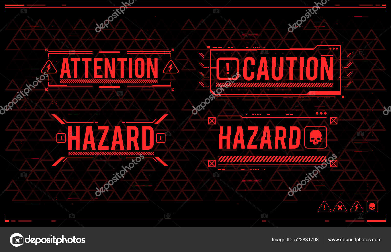 Conceptual Layout Hud Elements Print Web Lettering Futuristic User ...