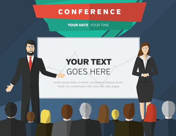Conference template illustration ⬇ Vector Image by © halfpoint | Vector ...