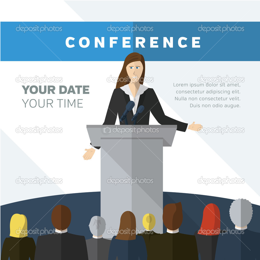 Conference template illustration Stock Vector Image by ©halfpoint #51110649