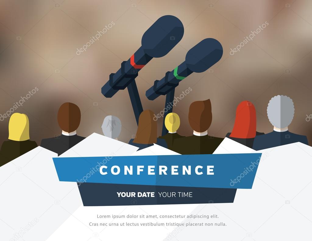Conference template illustration Stock Vector by ©halfpoint 51110729