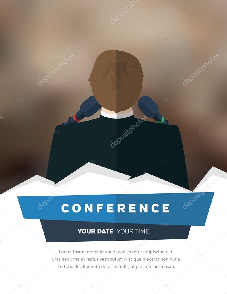 Conference template illustration Stock Vector by ©halfpoint 51110755