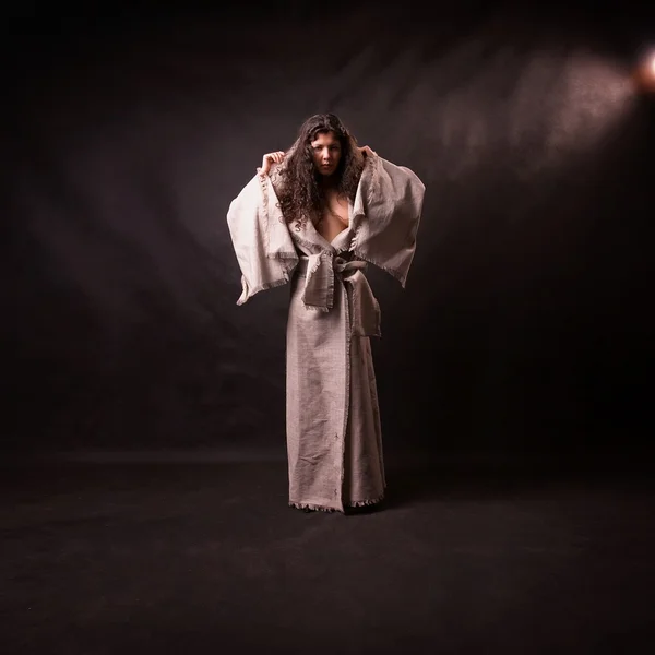 Woman wearing cloak Stock Photos, Royalty Free Woman wearing cloak ...