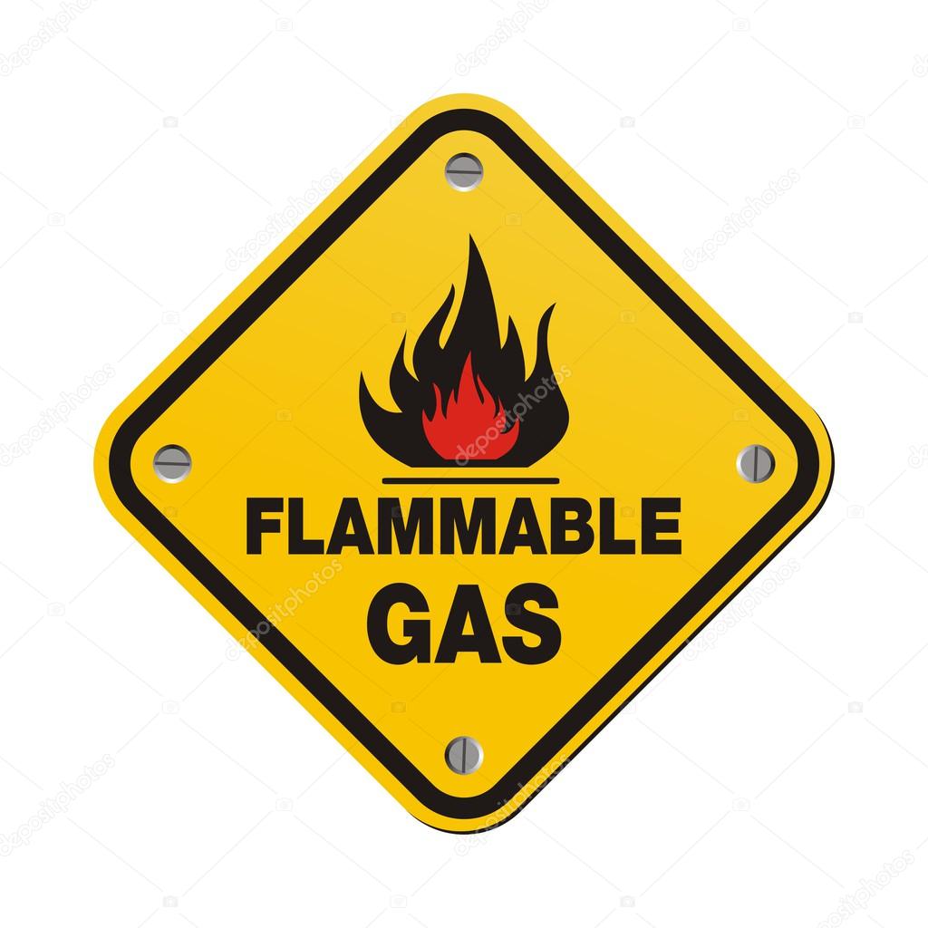Yellow sign - flammable gas Stock Vector by ©yellomello 44977865