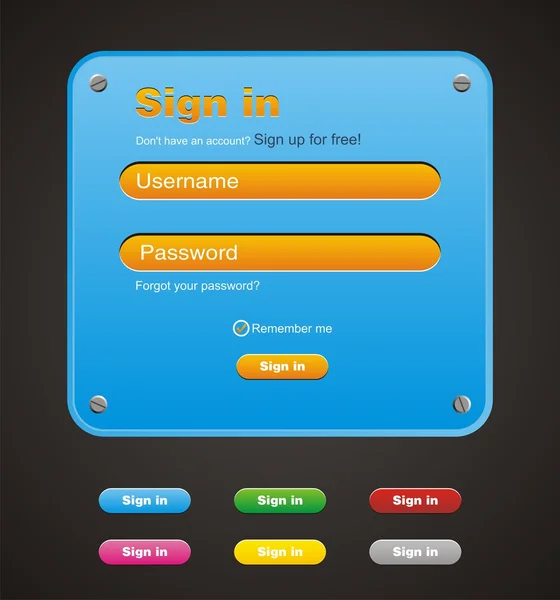 Vector website forms Stock Vector Image by ©place4design #7275270