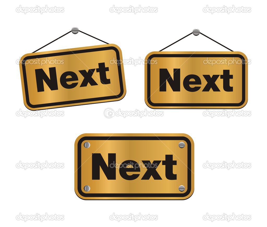 Next - bronze signs Stock Vector by ©yellomello 45783529
