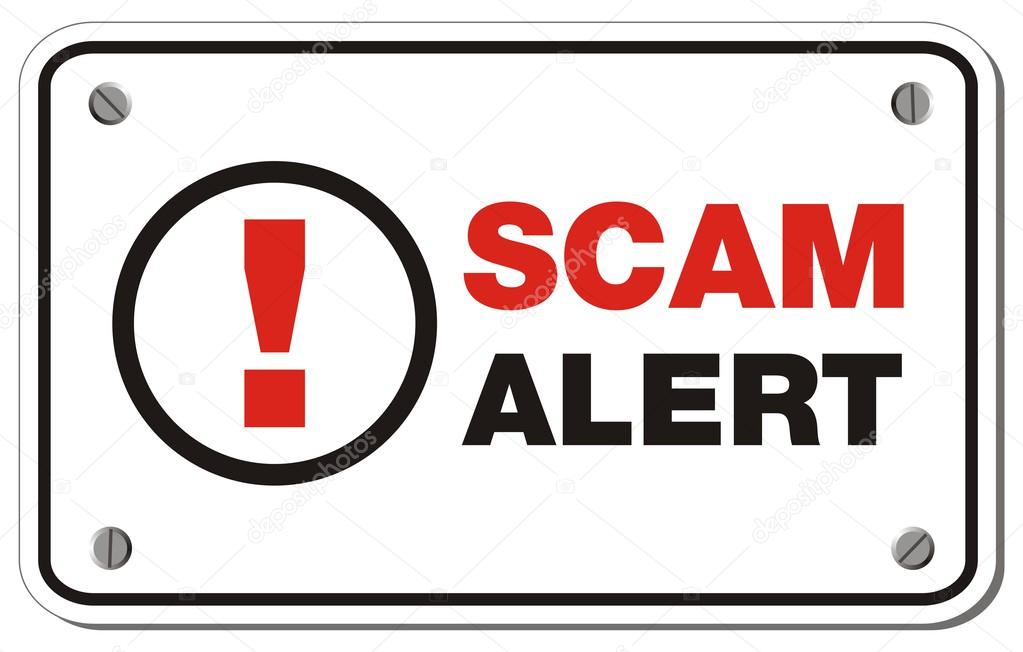 Señal de alerta de estafa - signo rectángulo Vector de stock por ...