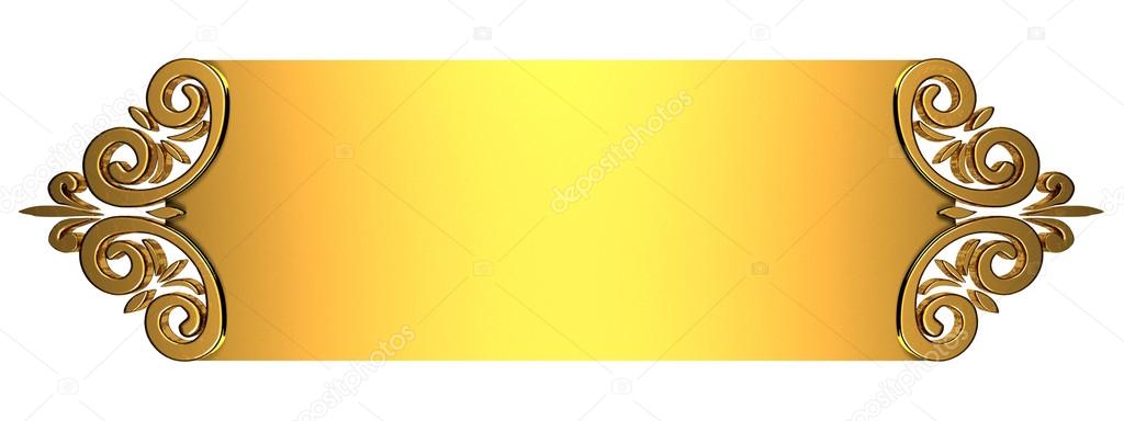 Gold plate with pattern on edges — Stock Photo © SWEviL #37933025