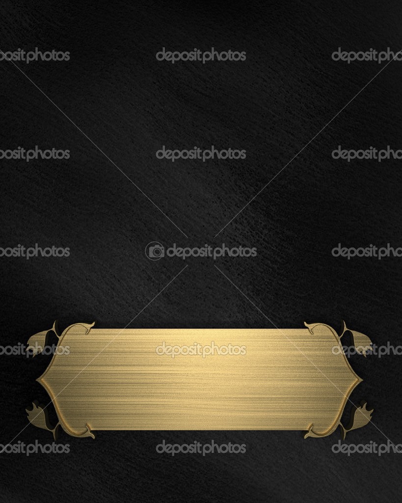 Black Background with Golden Band. Design template — Stock Photo ...