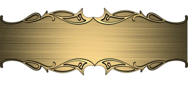 Gold sign with golden frame on white background. Design template ...