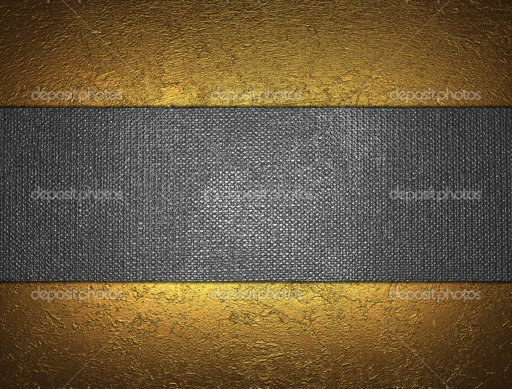 Beautiful gold background with a metal nameplate for writing. Stock ...